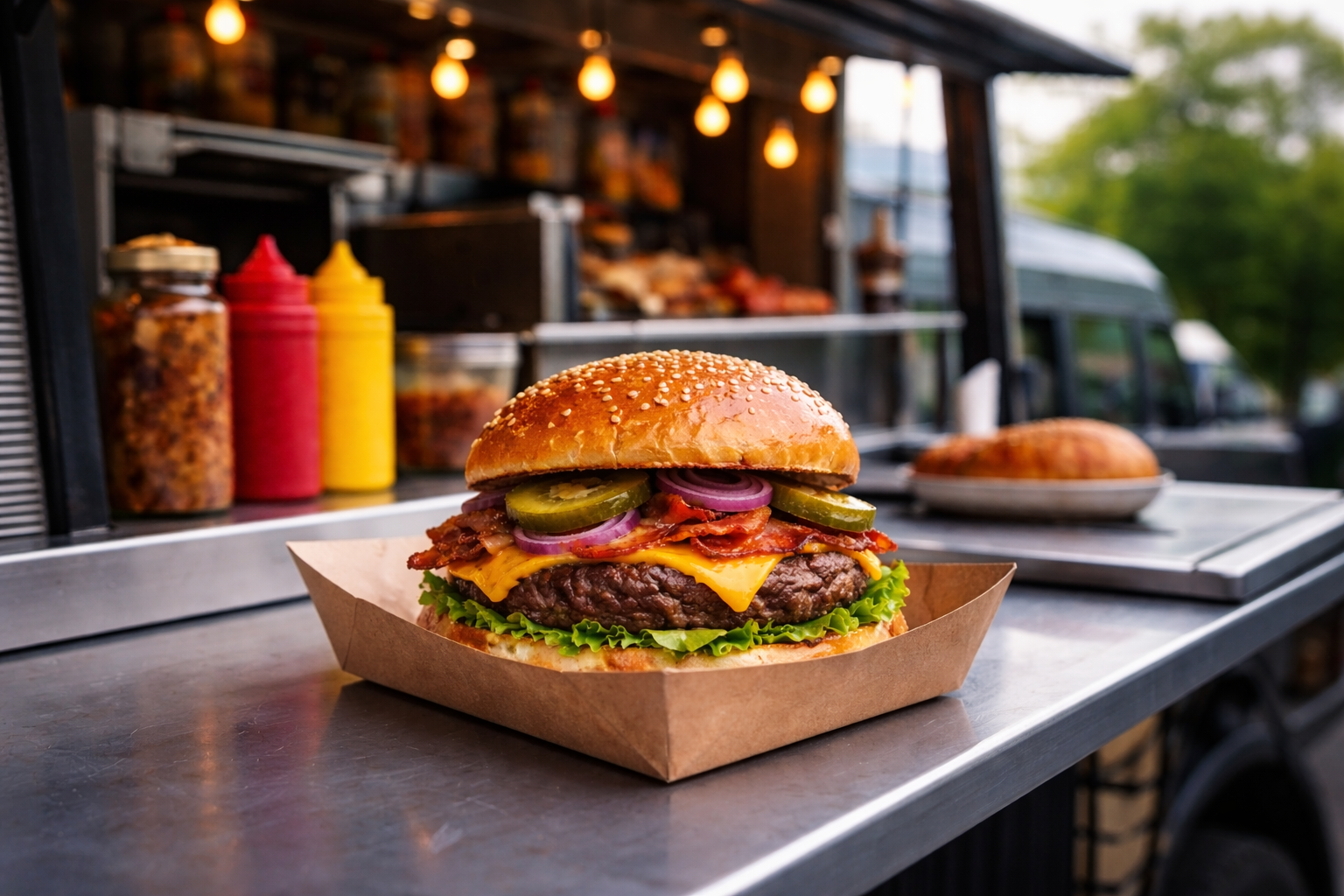Mobile Burger Bar Hire | Crafty Mobile Bars
